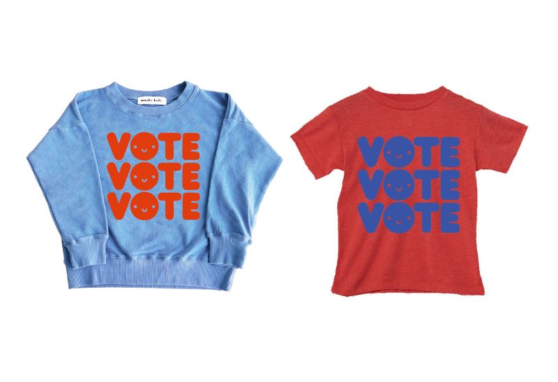 Mochi Kids VOTE Sweatshirt and Tee